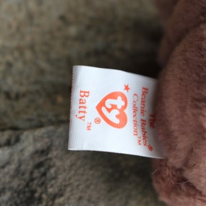 1996 RETIRED Original + Batty the Bat + TY Beanie Baby + Mint + Tag ...