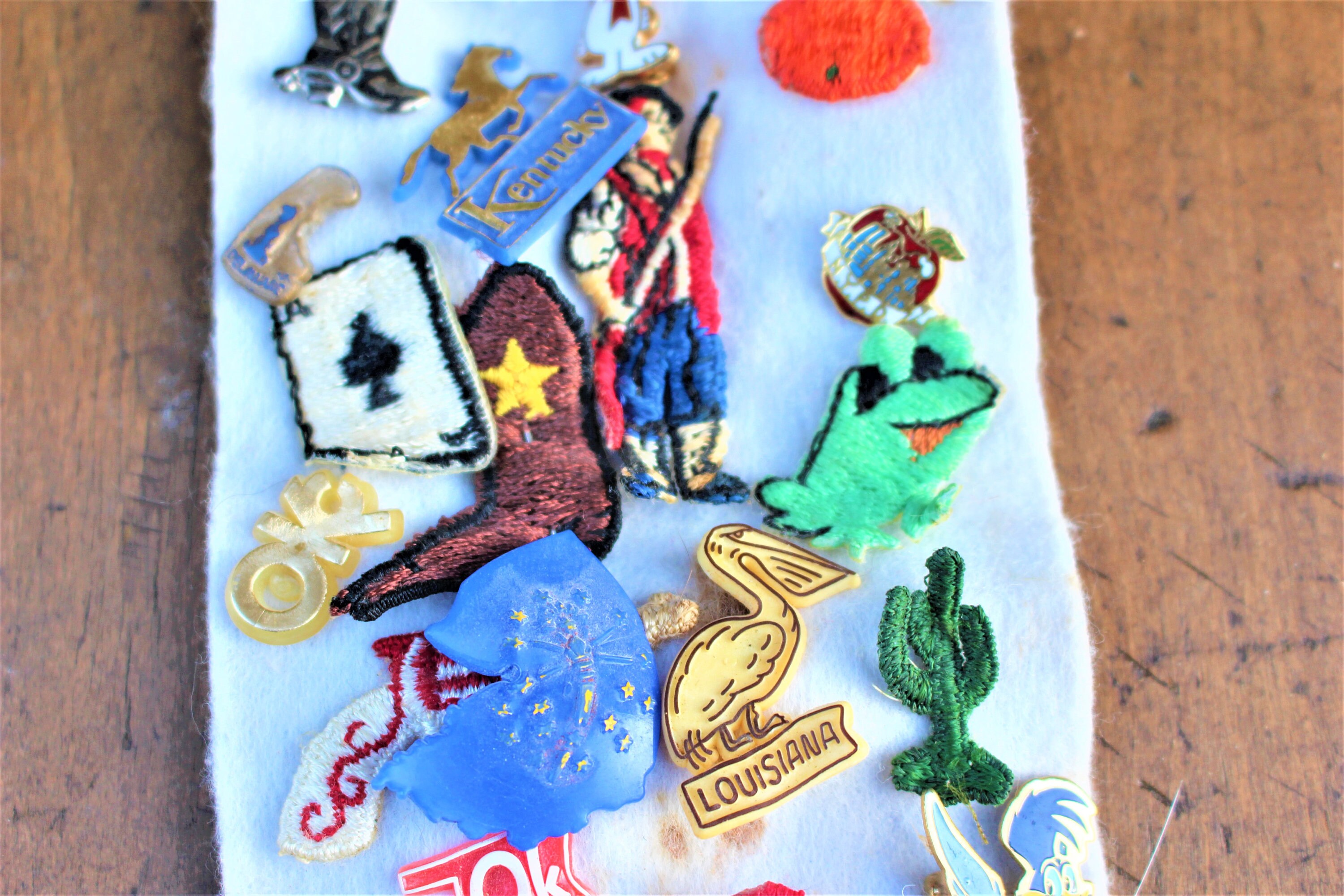 Vintage Lapel Pin Patches Button Collection + Lapel Pin + Vintage ...