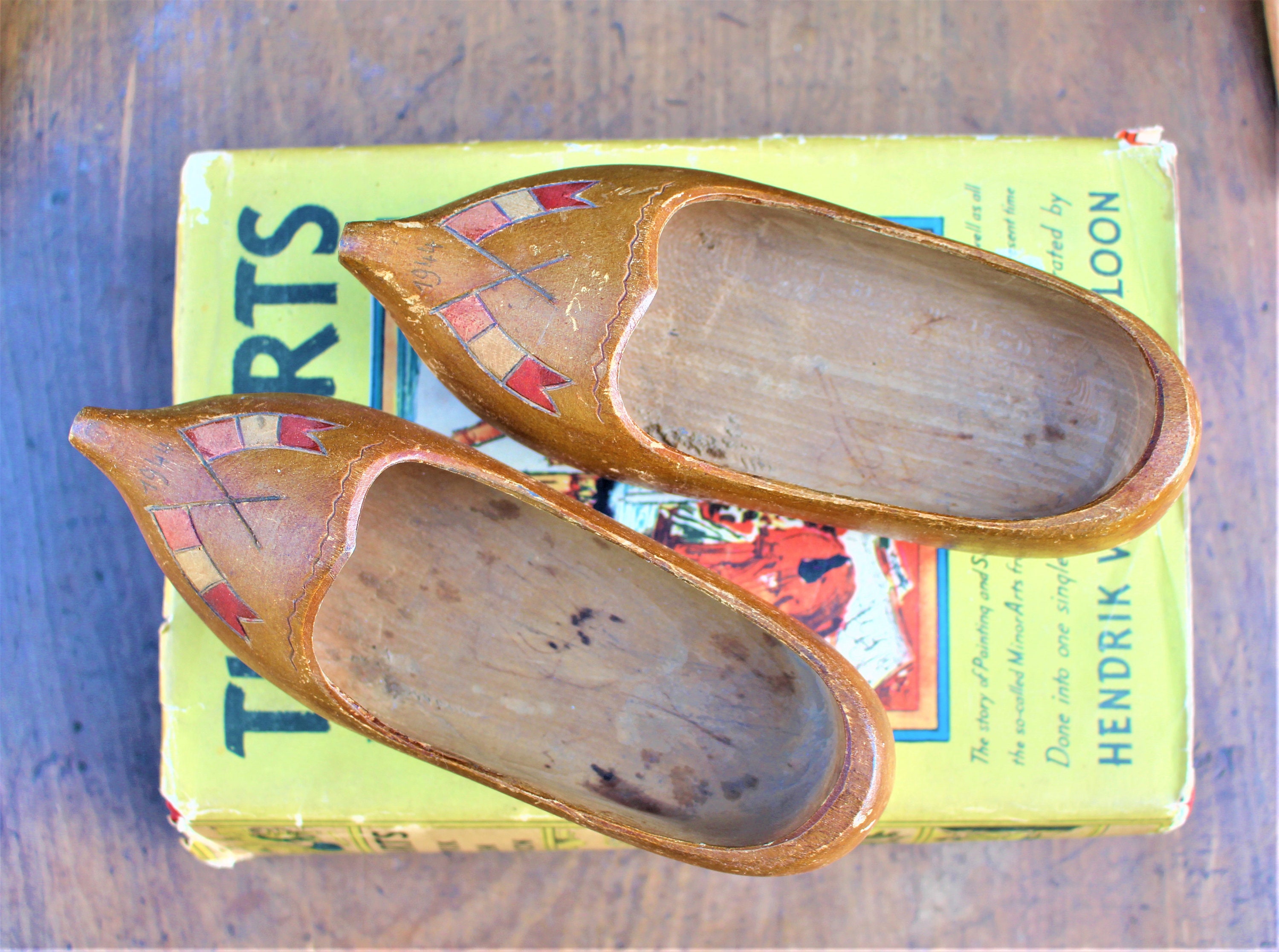 1944 French Wooden Shoes + Wartime Gift + WWII + Dutch Shoes + Old ...