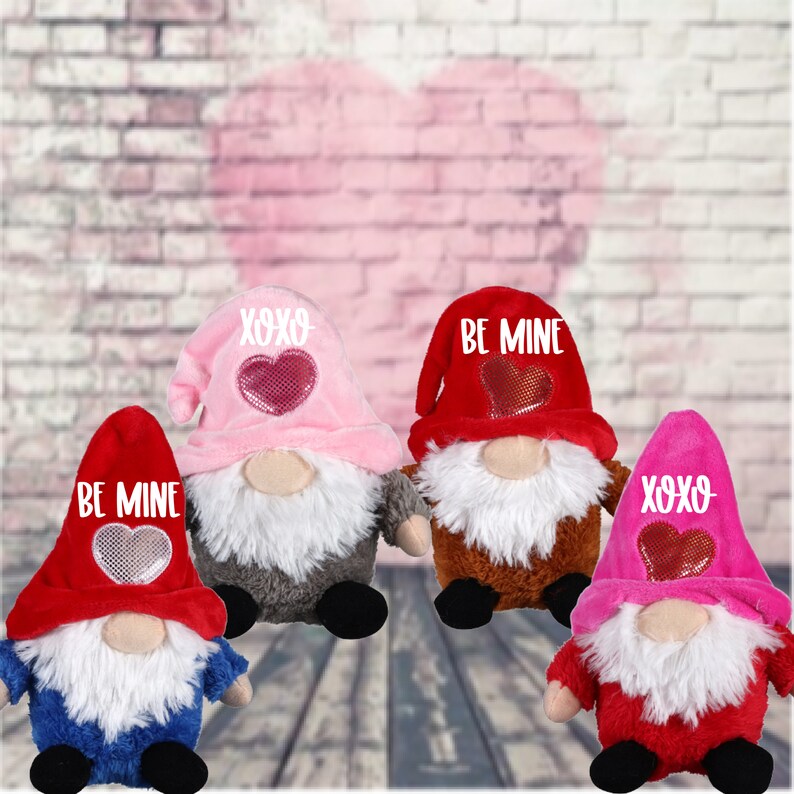 Personalized Plush Valentine Gnome | Valentine Plush Gnome | Valentine ...
