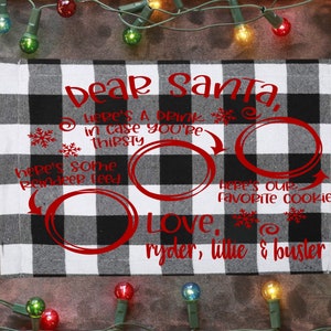 Dear Santa Placemat Milk for Santa Mug Cookies for Santa Plate Milk and ...