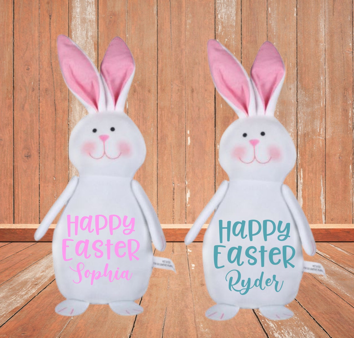 Happy Easter Personalized Bunny | Easter Basket Bunny | Kids Easter ...