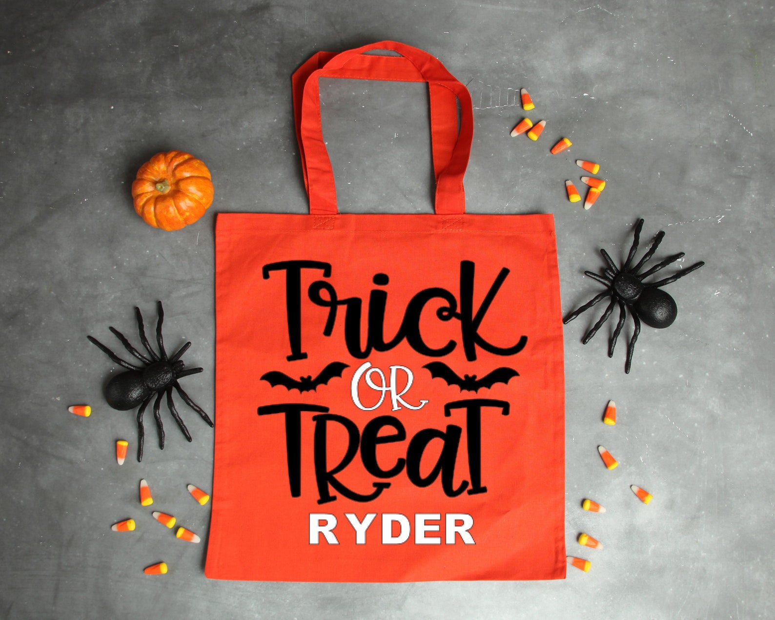 Halloween Trick or Treat Bag, Personalized Halloween Tote, Trick or ...