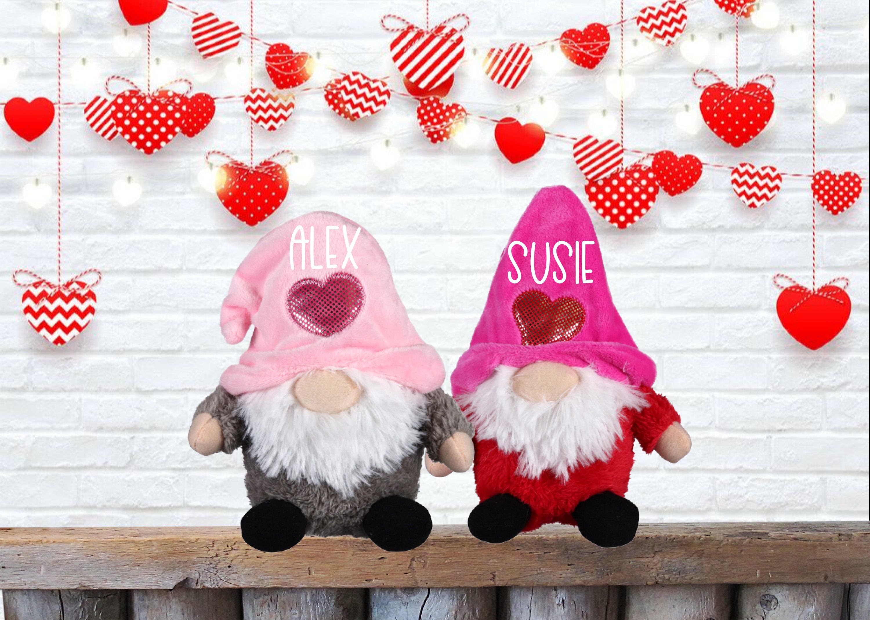 Personalized Plush Valentine Gnome | Valentine Plush Gnome | Valentine ...