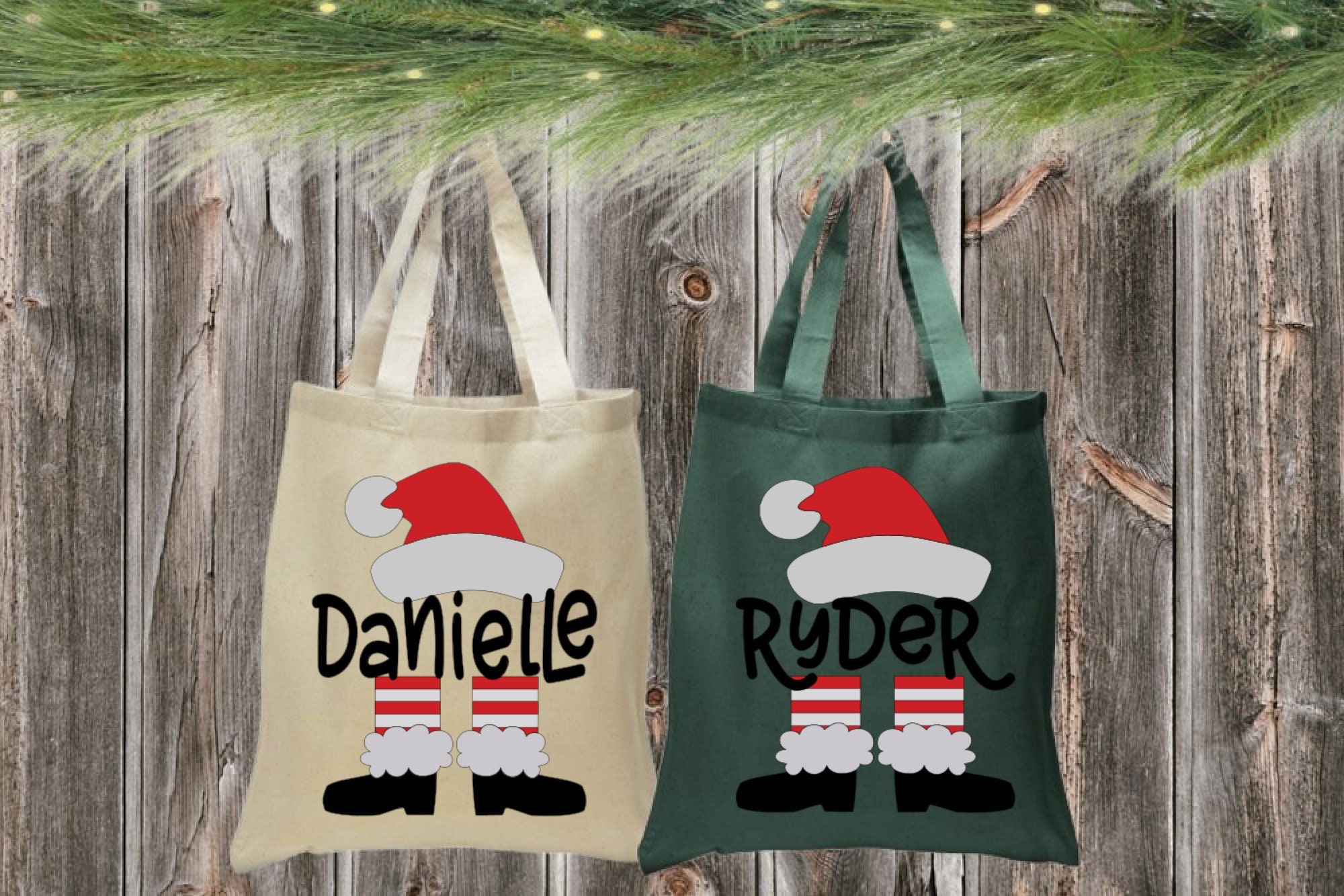 Personalized Christmas Tote Bag | Santa Tote Bag | Cute Tote Bags ...