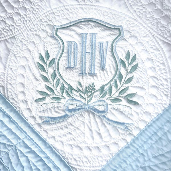 Monogrammed Quilt - Etsy