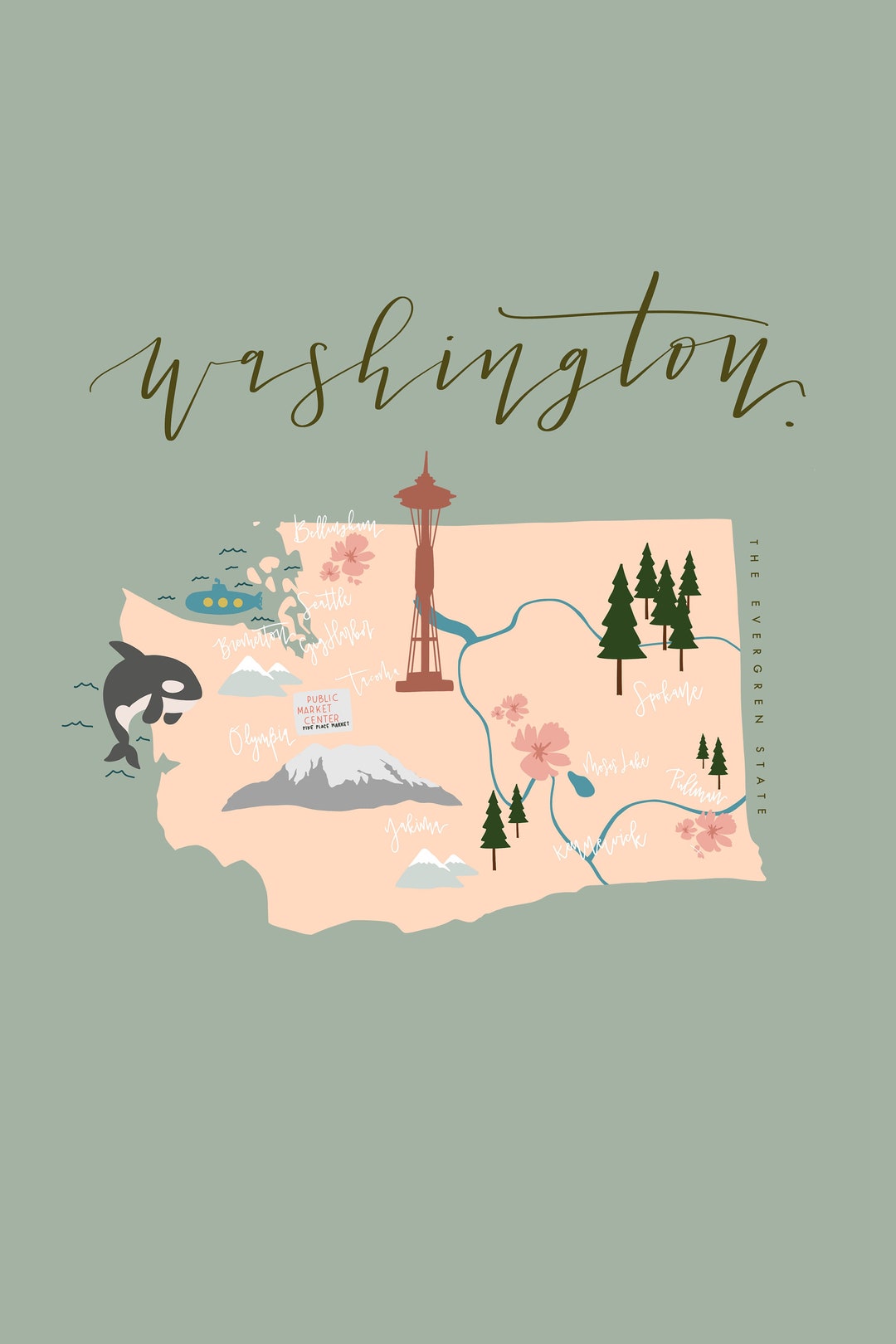 DIGITAL Custom State/country Map /custom State Map / State Map ...