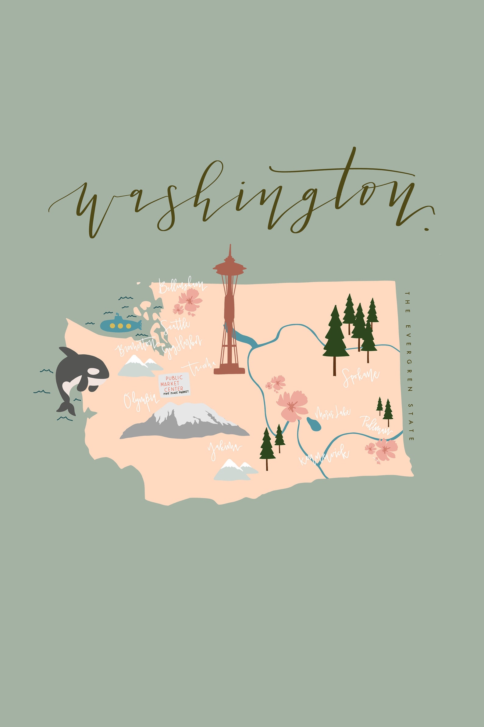 DIGITAL Custom State/country Map /custom State Map / State Map - Etsy