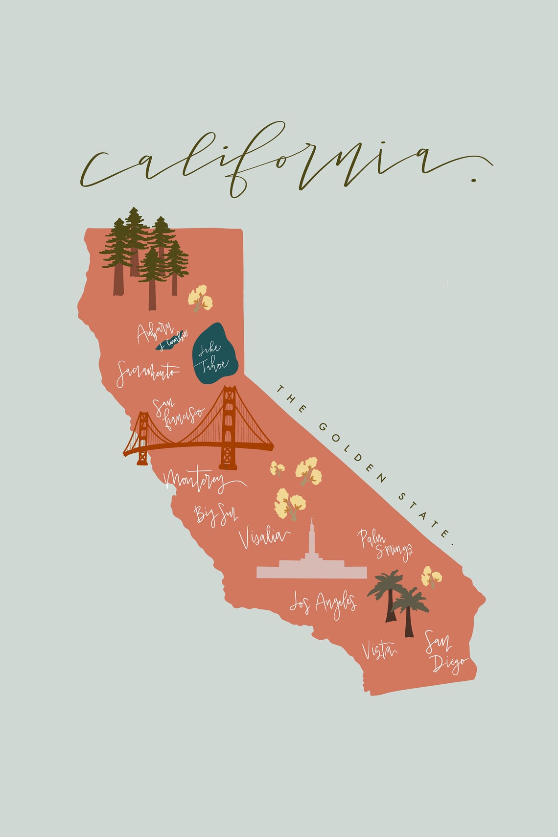 DIGITAL Custom State/country Map /custom State Map / State Map | Etsy