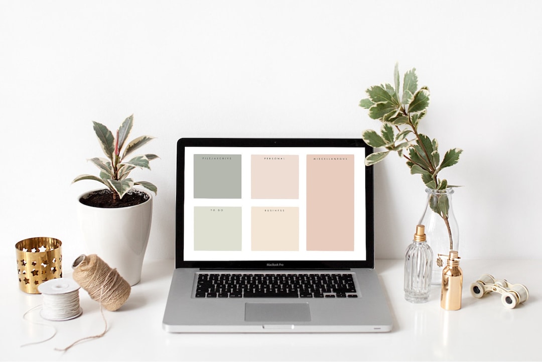 Desktop Organizer / Desktop Wallpaper / Digital Download / Desktop ...