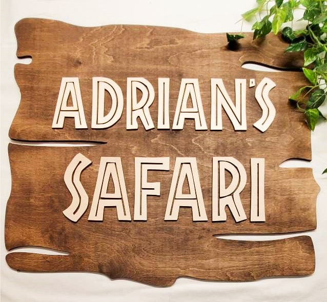 SAFARI PNG Printable Party Sign, Editable, Clipart, Nursery, Jungle ...