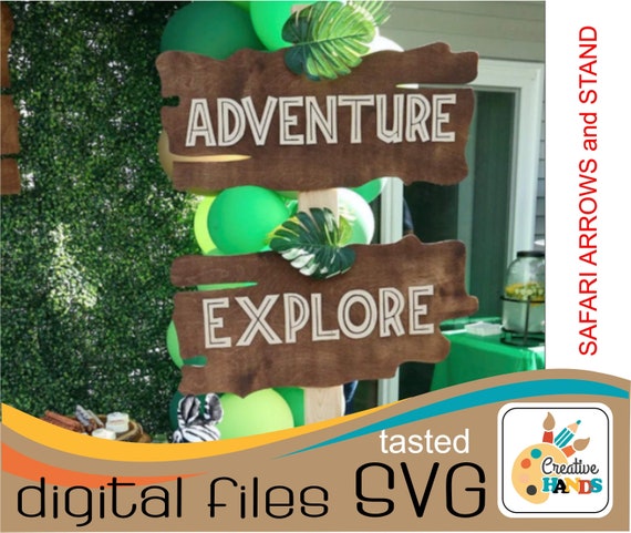 SVG SAFARI Arrows Cutting File Glowforge Personalized Sign - Etsy