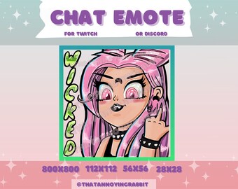 Wicked Lady Emote / Uwu Emote/ Twitch Emote / Stream Emotes | Etsy