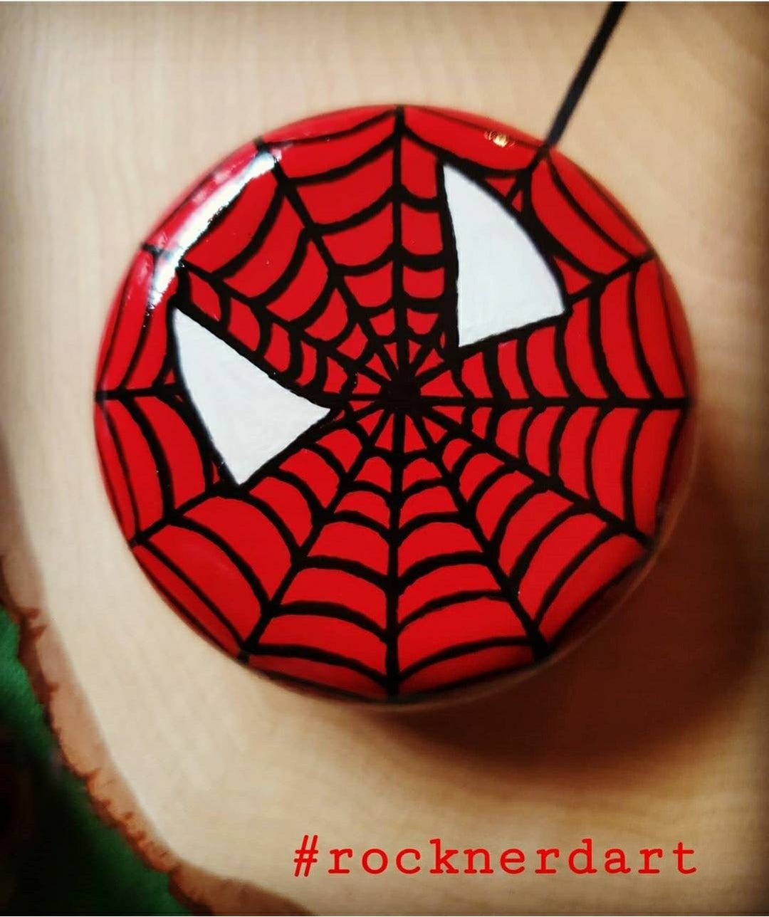Spiderman Painted Stone - Etsy