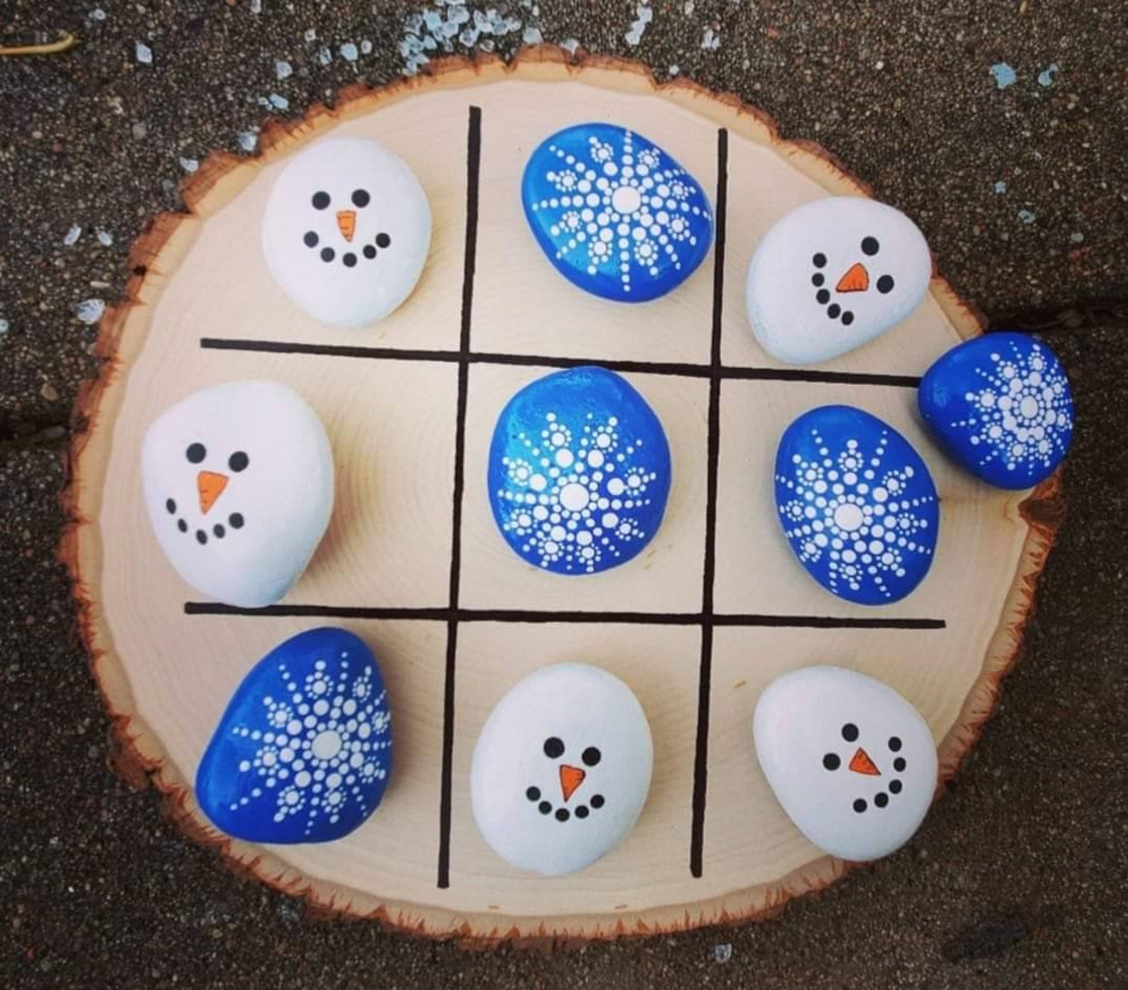 Frozen Winter Tic Tac Toe Board - Etsy