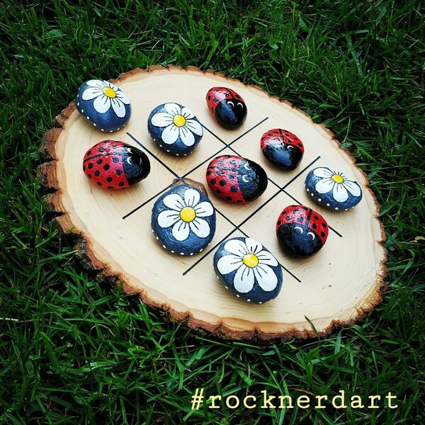 Stone Tic Tac Toe - Etsy