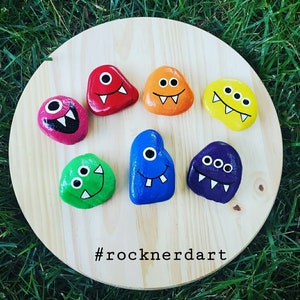 Painted Color Monster Rocks - Etsy