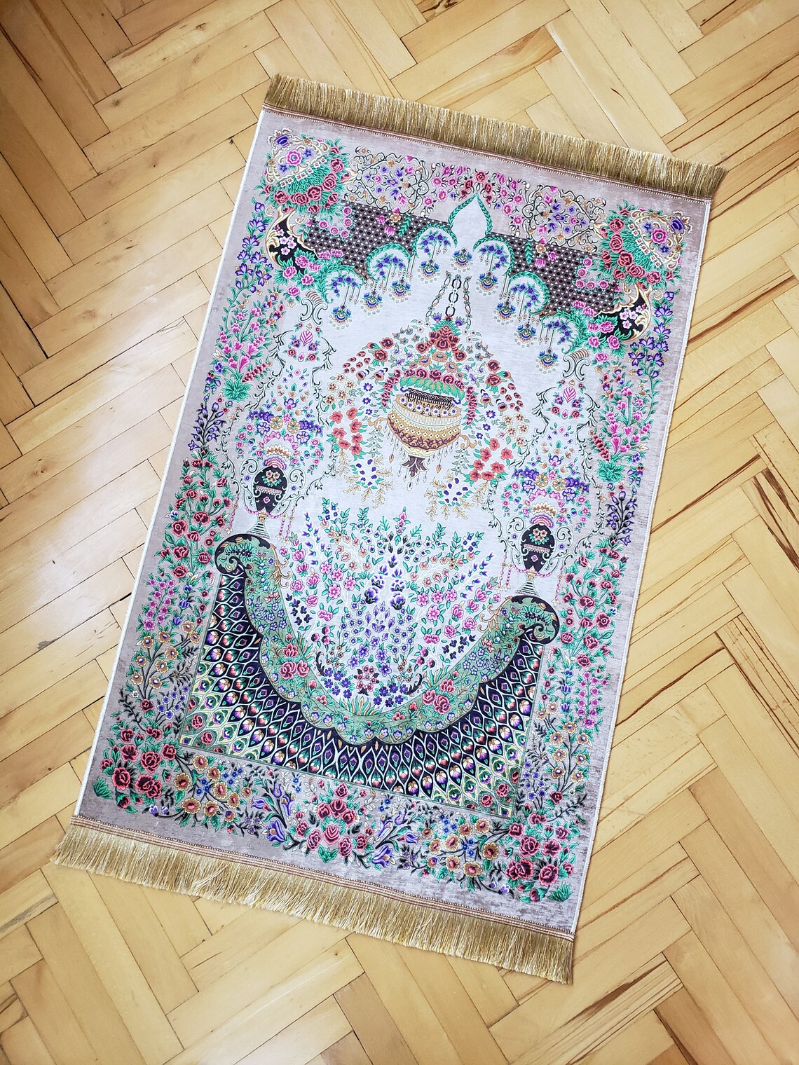 Luxury Prayer Rug, Meditation Rug, Colorful Rug, Small Turkish Rug ...