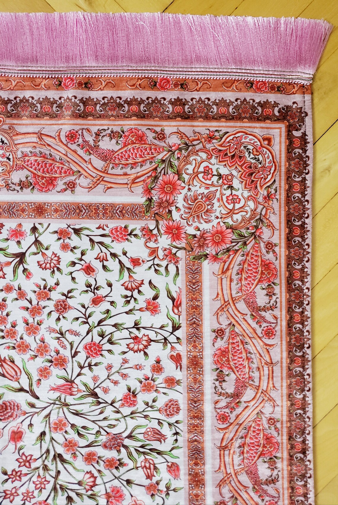 Pink Prayer Mat Luxury Prayer Rug Janamaz High Quality | Etsy