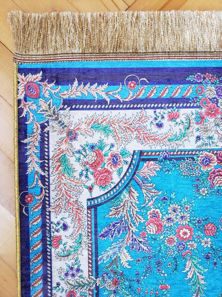 Luxury Prayer Rug Meditation Rug Colorful Rug Small Turkish | Etsy