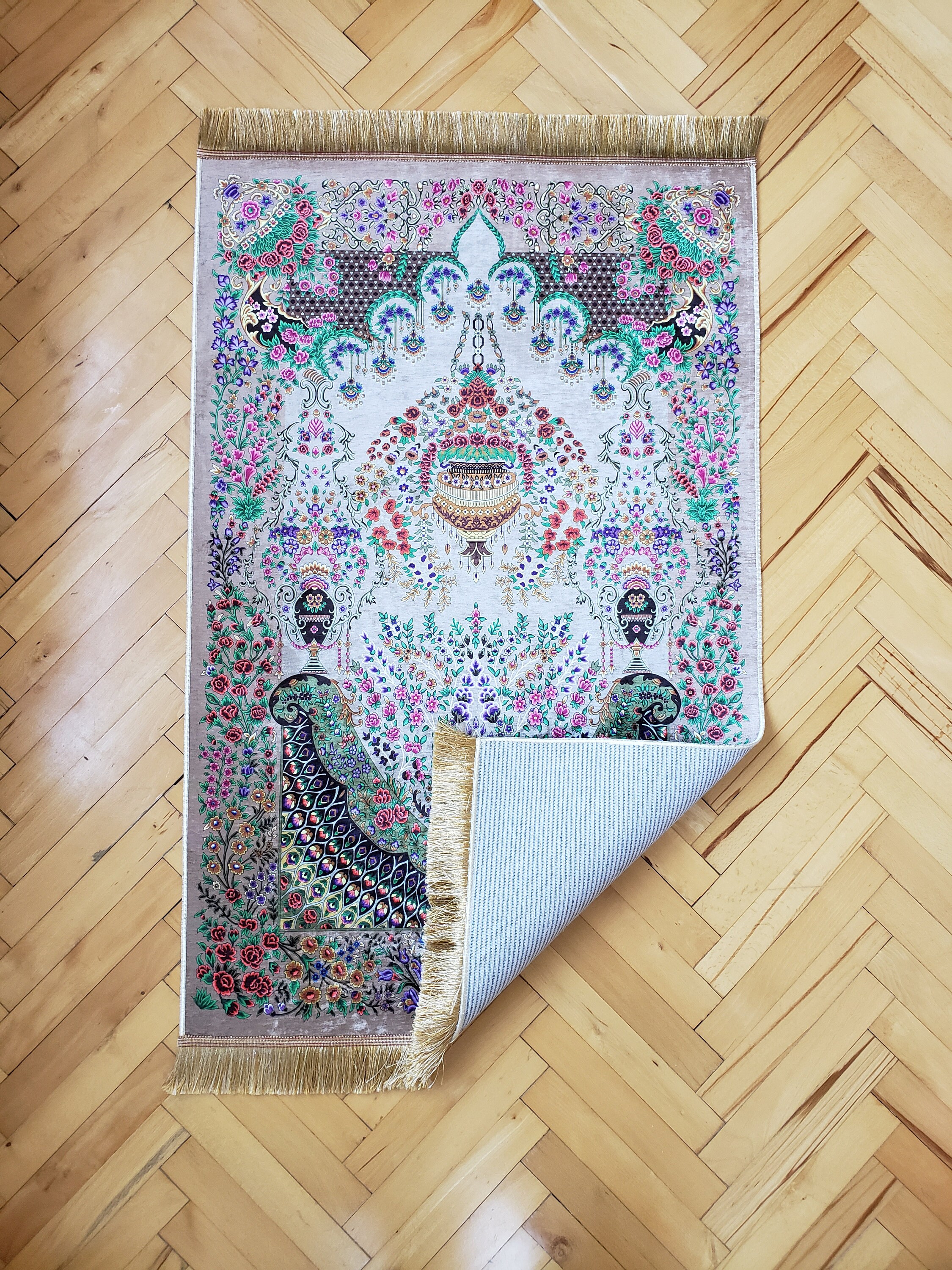 Luxury Prayer Rug Meditation Rug Colorful Rug Small Turkish | Etsy