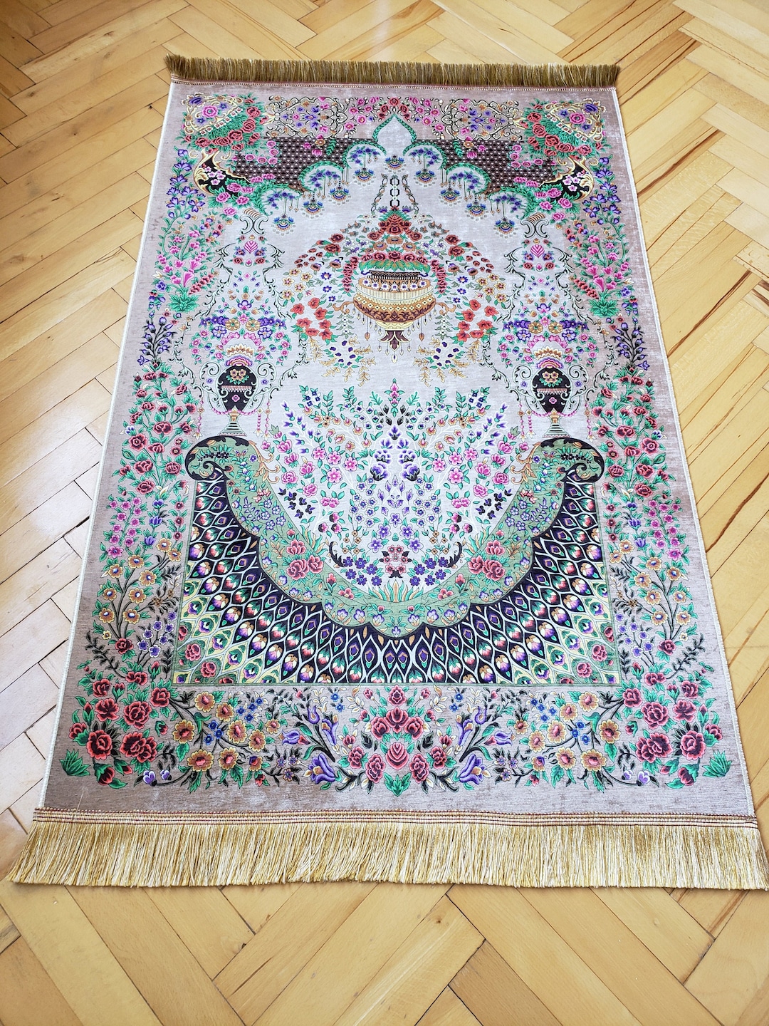 Luxury Prayer Rug, Meditation Rug, Colorful Rug, Small Turkish Rug ...