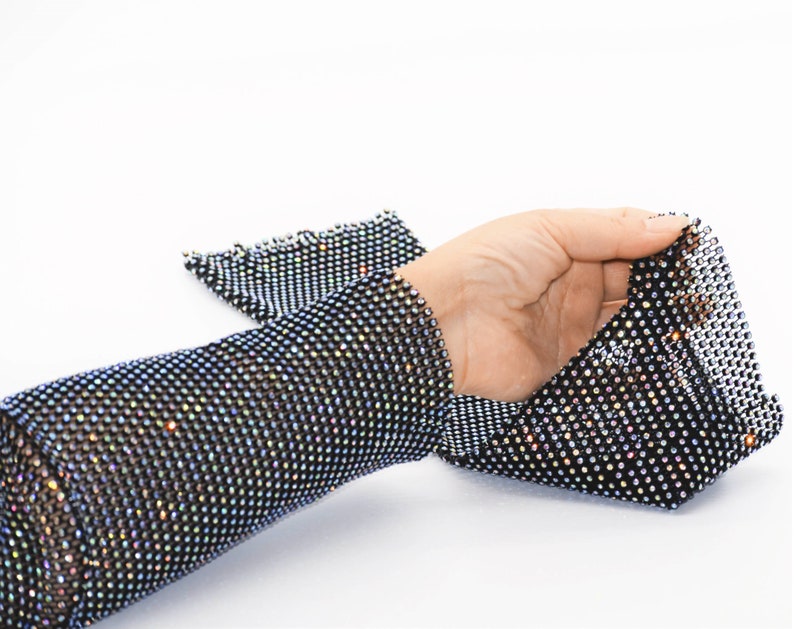 Long Arm sleeves composed of netted rhinestone mesh/ | Etsy