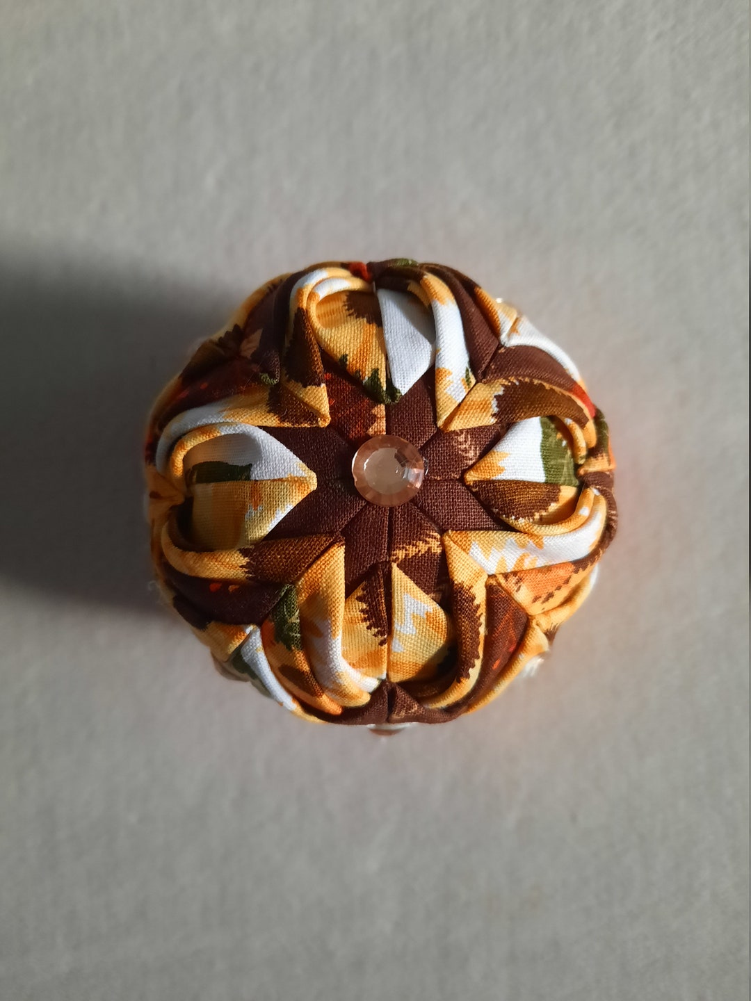Autumn Quilted Ornament Ball - Etsy