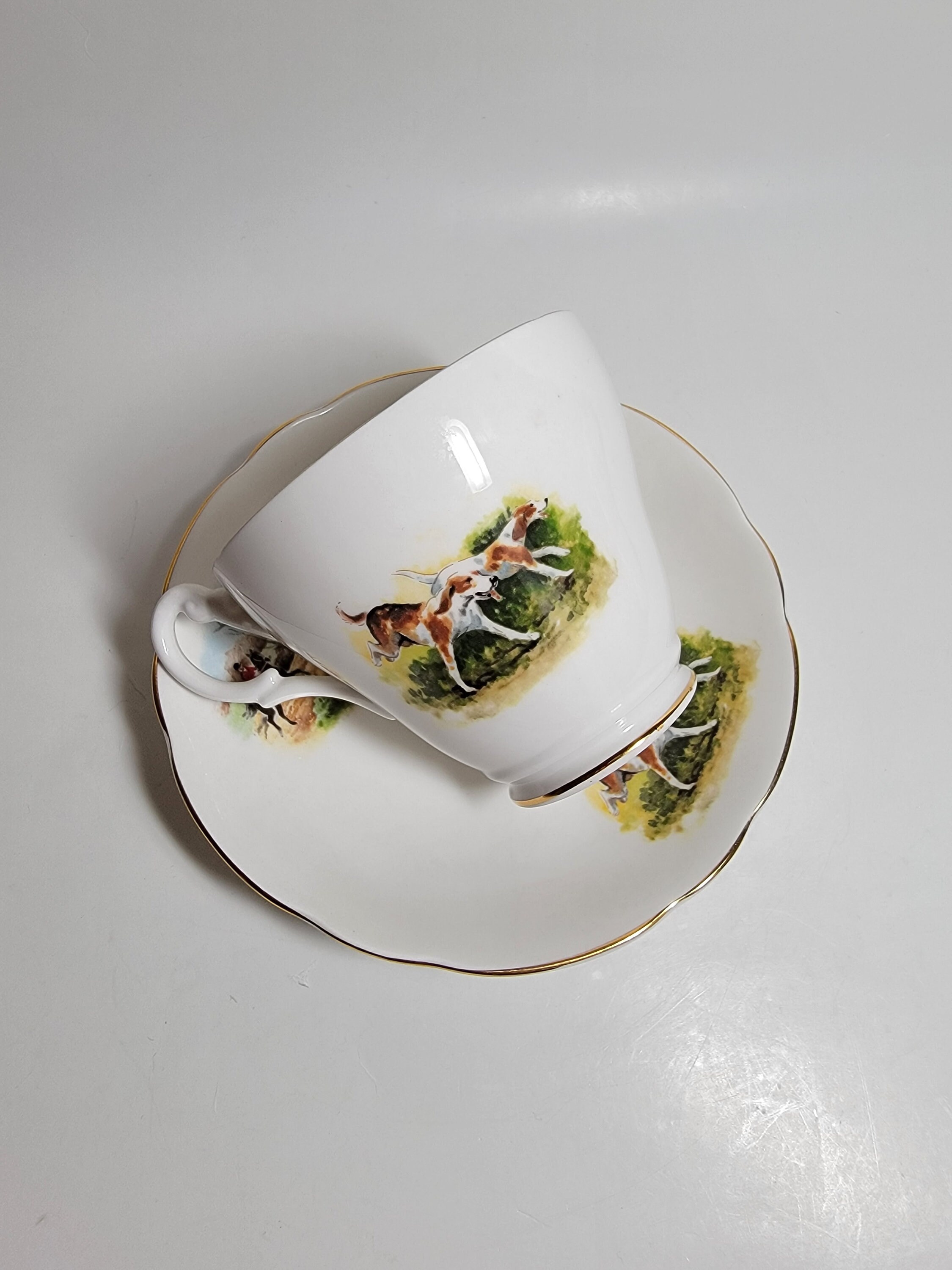 Royal Stuart Fine Bone China England Hunting Scene Tea Cup and Saucer ... Royal Stuart Fine Bone China England Hunting Scene Tea Cup and Saucer ...