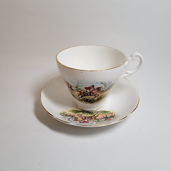 Hunting Scene Tea Cup - Etsy