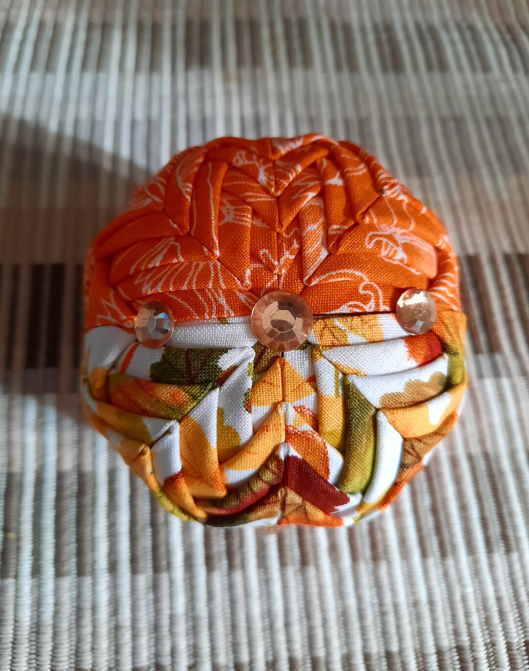 Autumn Quilted Ornament Ball - Etsy