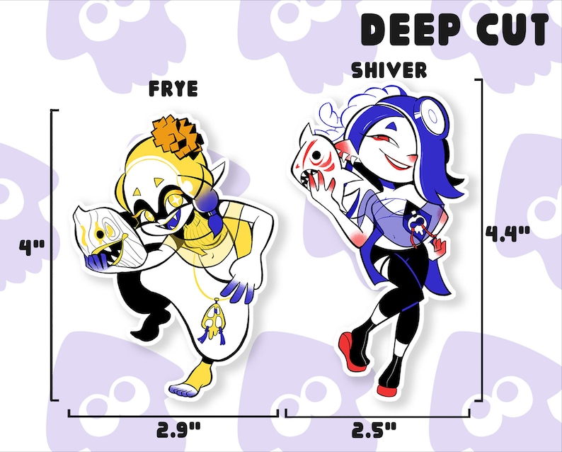 Splatoon Idol Vinyl Stickers - Etsy