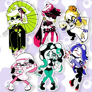Splatoon Idol Vinyl Stickers - Etsy