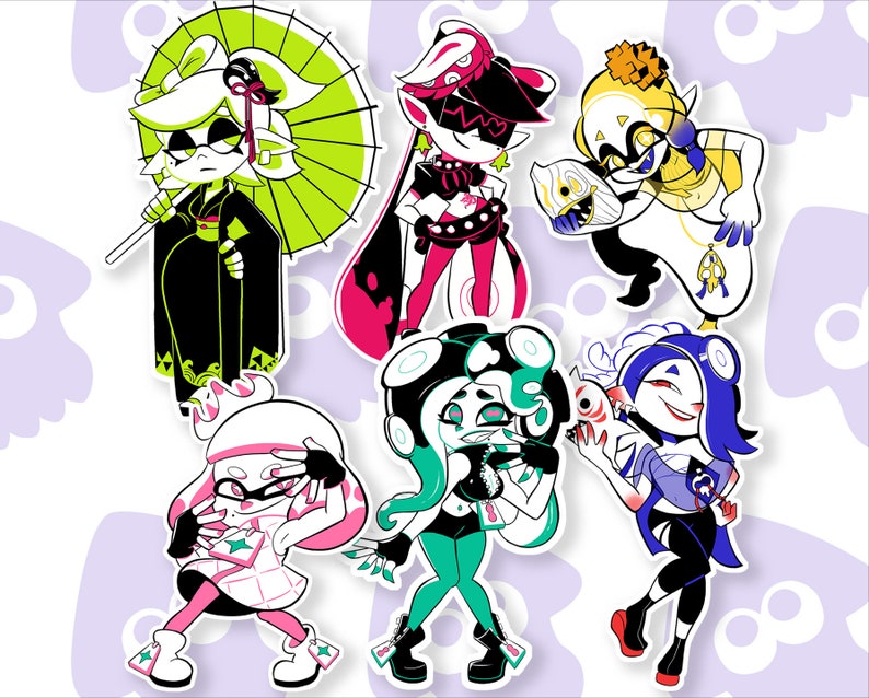 Splatoon Idol Vinyl Stickers - Etsy