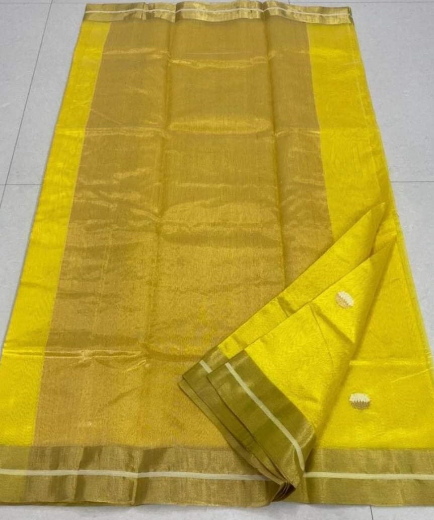 Handloom Chanderi Silk Saree zari Pure Silk Saree Chanderi - Etsy