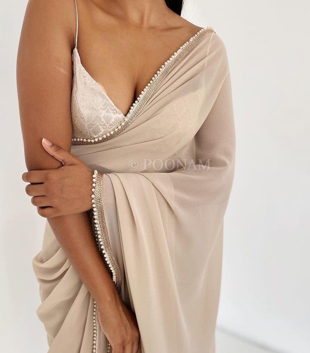 Pearl Saree, Wedding Saree, Pearl Saree, Designer Saree,bridesmaids Saree, Indian Wedding Saree ...