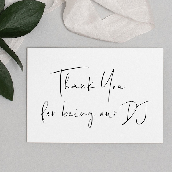 Dj Thank You Card - Etsy