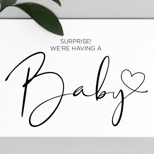 Baby Announcement Card Pregnancy Reveal for Family Digital - Etsy