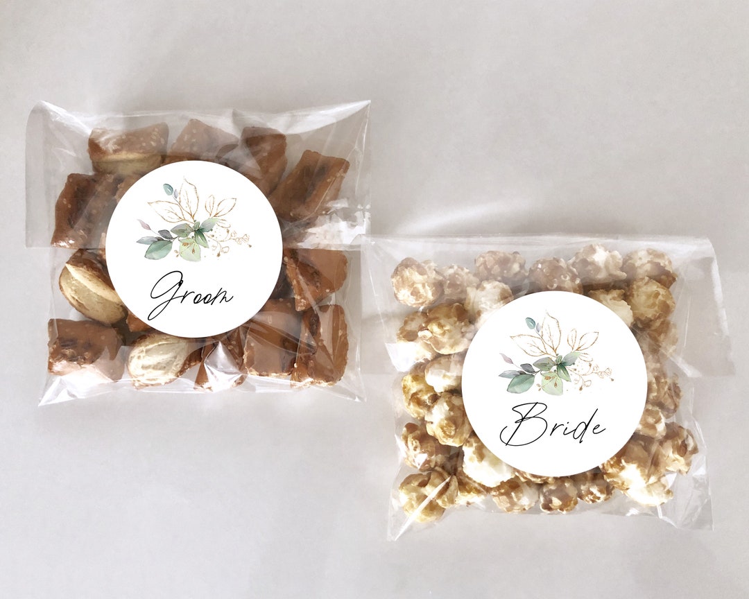 Printed Place Card Stickers for Wedding, Reception Guests, Personalised ...