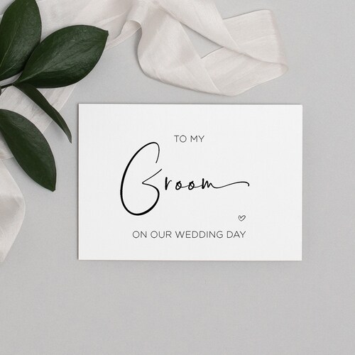 Digital to My Groom on Our Wedding Day Printable Digital Card - Etsy