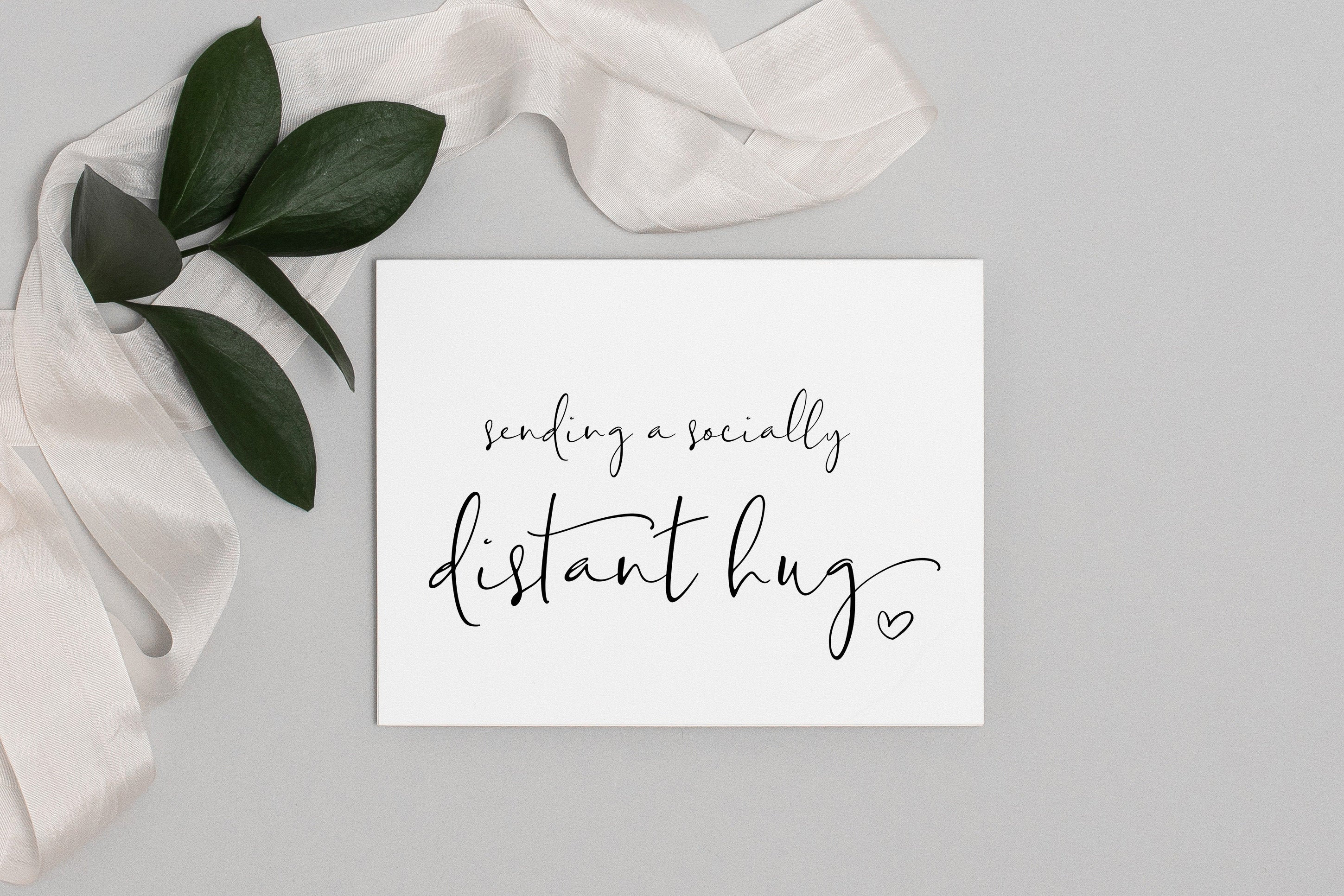 Printable Sending Hugs Card Thinking of You Social Distance - Etsy