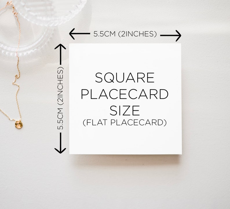 Printed Place Cards for Wedding, Flat Place Cards Reception Guests ...