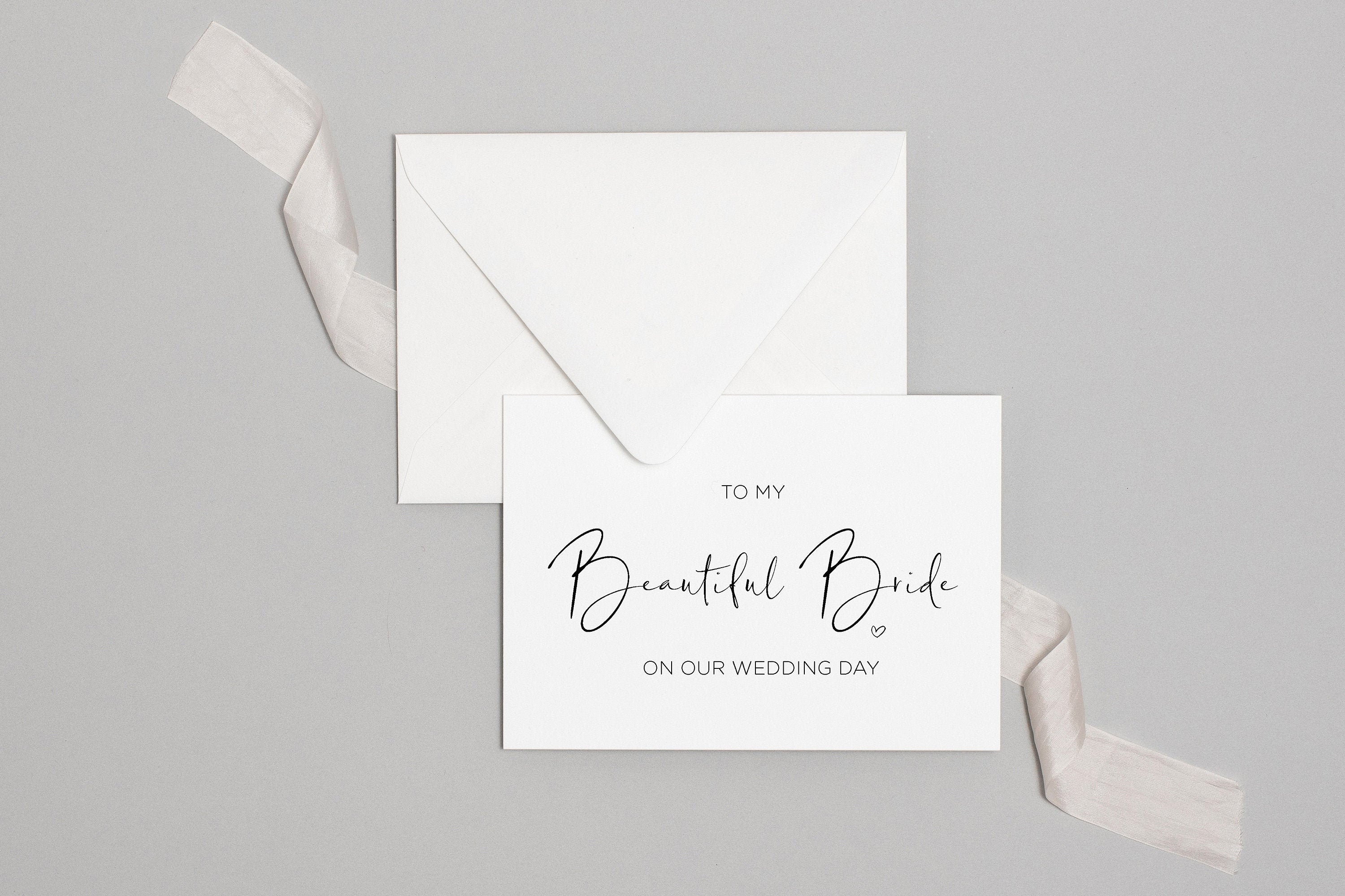 To My Beautiful Bride on Our Wedding Day Downloadable Card, Elegant ...