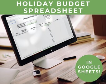 Holiday Budget Tracker Spreadsheet - Google Sheets Digital Download - Etsy