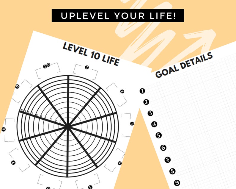Level 10 Life Wheel of Life Assessment Fillable Printable Life Balance ...