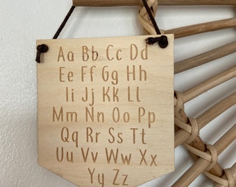 Wooden Alphabet Bunting | Etsy UK