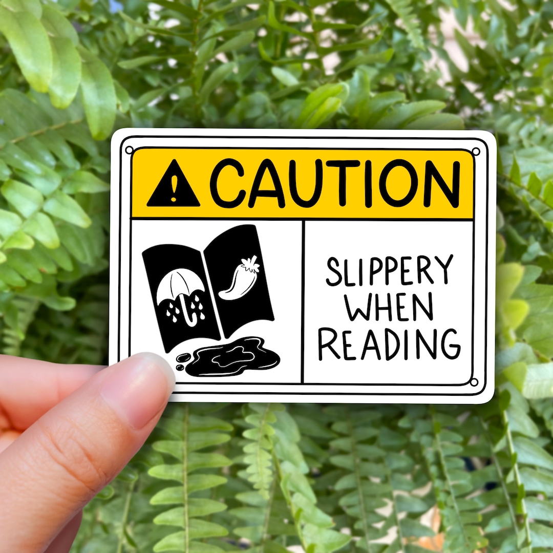 Slippery When Reading Bookish Sticker Smut Spicy Romance Funny ...