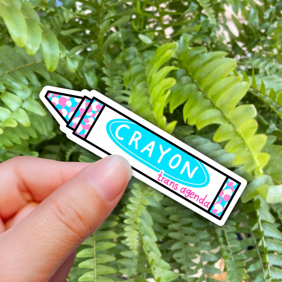 Trans Agenda Crayon Transgender Rights Funny LGBTQ Pride Waterproof ...