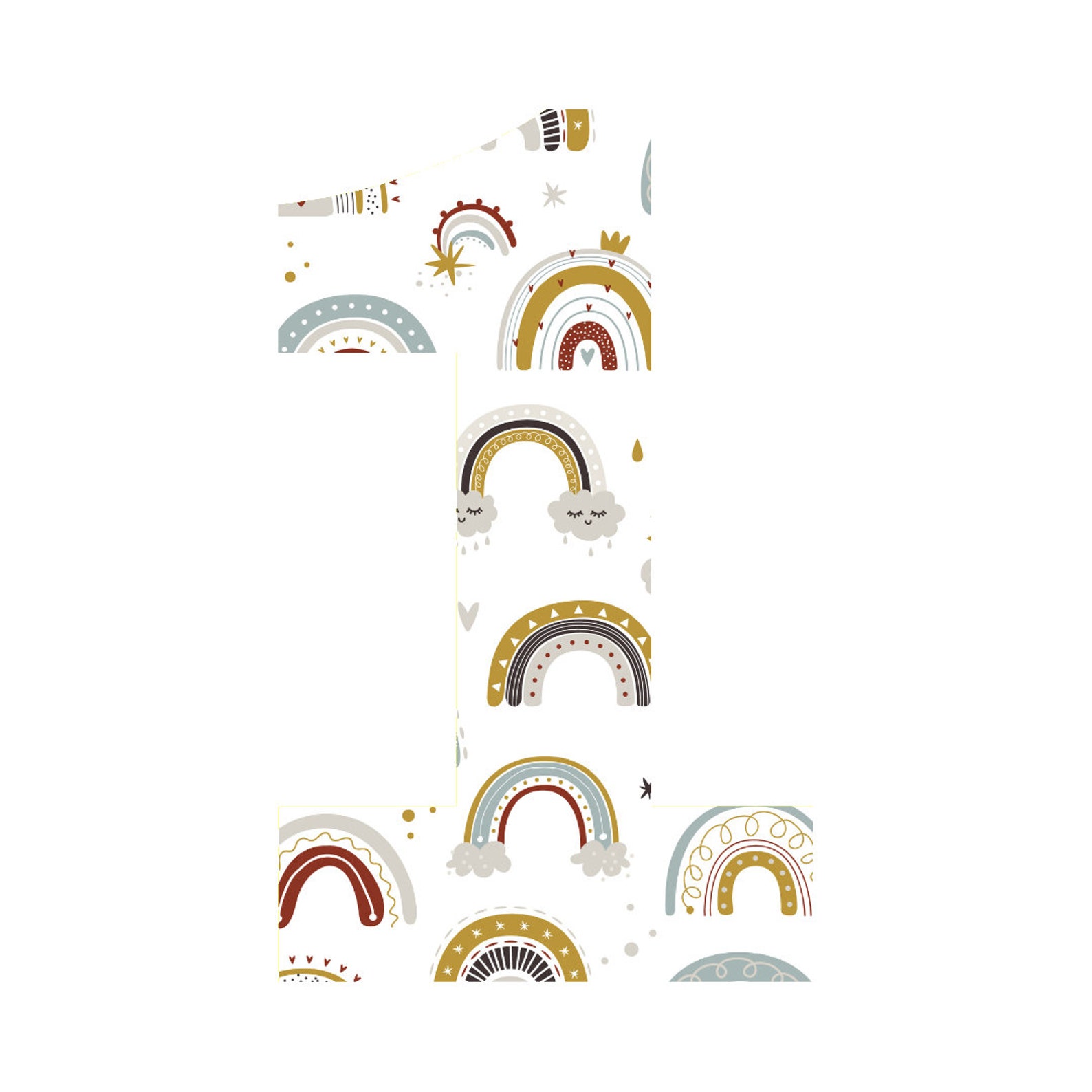 Boho Rainbows Letters and Numbers Boho Rainbows Alphabet - Etsy