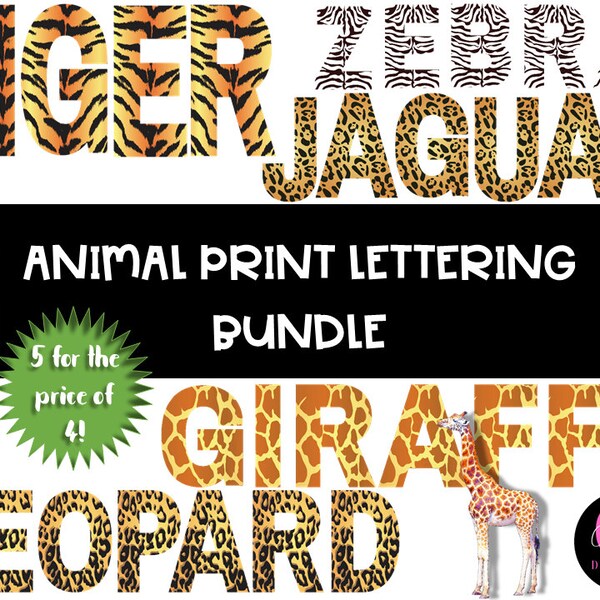 Animal Print Letters - Etsy
